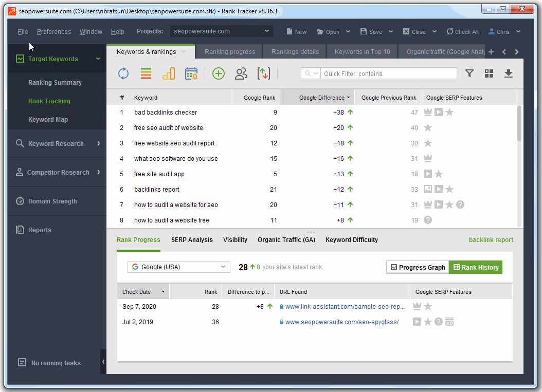How Do I Export My Rank History From Rank Tracker To Excel SEO